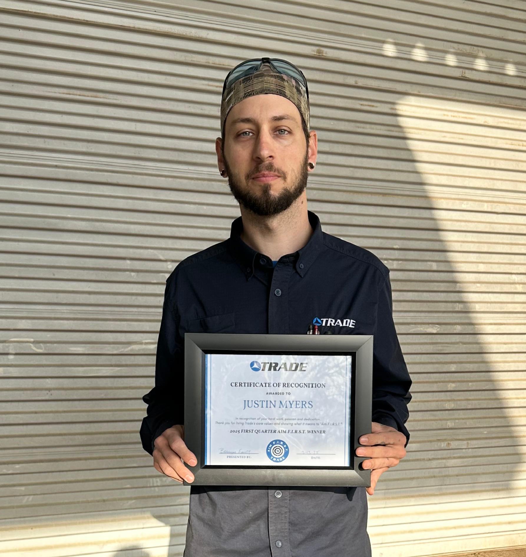 Congrats Aim F.I.R.S.T. Q1 Winner, Justin Myers! - Trade